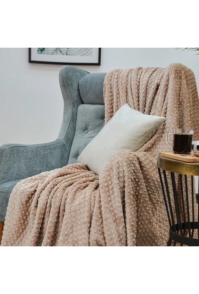 Merinos Pearl Tek Kişilik Tomurcuk Battaniye - Cappuccino Merinos Pearl Tek Kişilik Tomurcuk Battaniye - Cappuccino