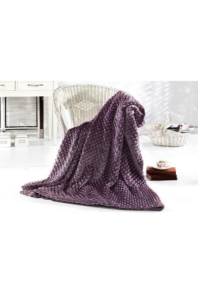 Merinos Pearl Tek Kişilik Tomurcuk Battaniye - Kül Moru