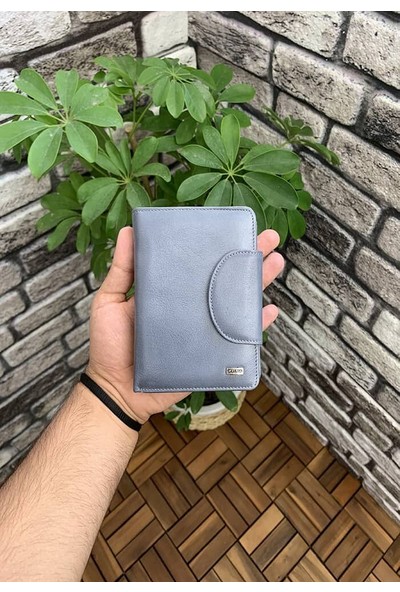 Asyaclub Hakiki Deri Kadın Gri Bölmeli Cüzdan Asyaclub Hakiki Deri Kadın Gri Bölmeli Cüzdan