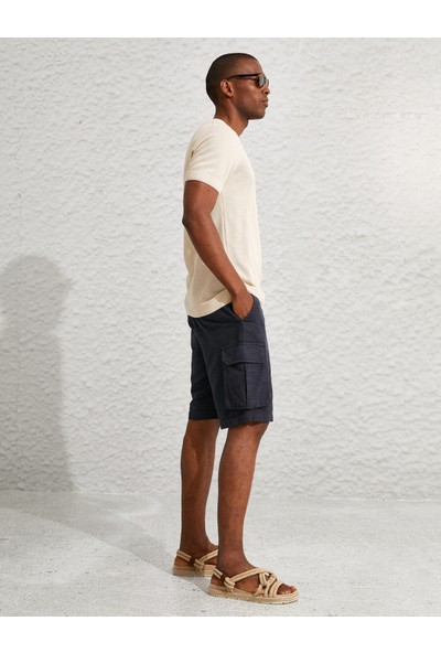 Koton Keten Karışım Kargo Chino Şort