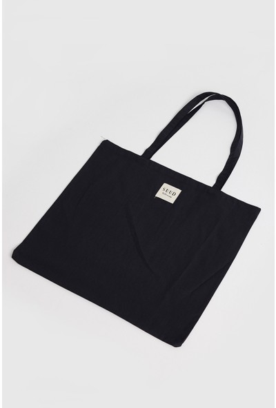 Suud Collection Siyah Natürel Bez Çanta Suud Collection Siyah Natürel Bez Çanta