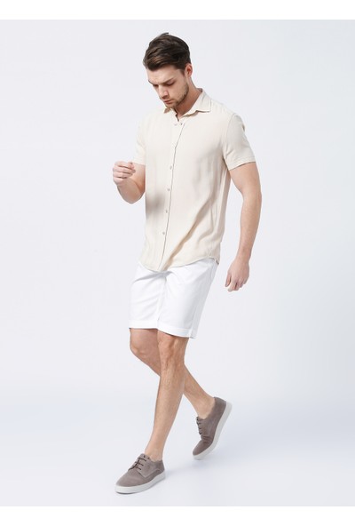 Fabrika Comfort Bermuda Şort, 58, Beyaz