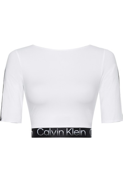 Calvin Klein 00GWS2K168YAF Bisiklet Yaka Normal Kalıp Düz Beyaz Kadın T-Shirt Calvin Klein 00GWS2K168YAF Bisiklet Yaka Normal Kalıp Düz Beyaz Kadın T-Shirt