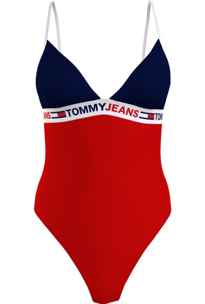 Tommy Hilfiger UW0UW03708DW5001 Mavi Kadın Mayo