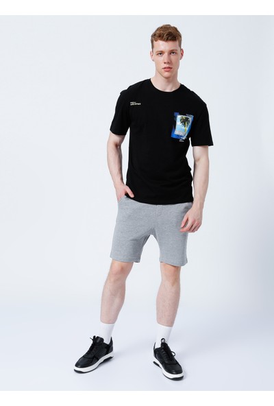 Jack & Jones 12202197_JJIFONT Jjsweat Shorts At Normal Bel Düz Açık Gri Erkek Sweat Şort