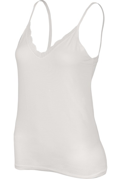 Belinay Kadın Ip Askılı Yakası Dantelli Modal Atlet 0749 | Ekru Belinay Kadın Ip Askılı Yakası Dantelli Modal Atlet 0749 | Ekru