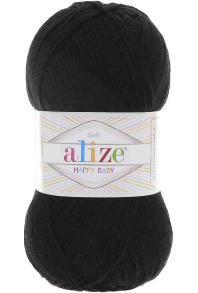 Alize Happy Baby El Örgü Ipi Siyah 060 Alize Happy Baby El Örgü Ipi Siyah 060
