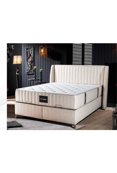 Sleeprime Pure Cachamere Baza Başlık Torba Yaylı Yatak Seti - Krem Sleeprime Pure Cachamere Baza Başlık Torba Yaylı Yatak Seti - Krem