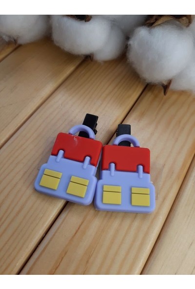 EyER Shoping Okul Figürlü Klips Toka Mavi EyER Shoping Okul Figürlü Klips Toka Mavi