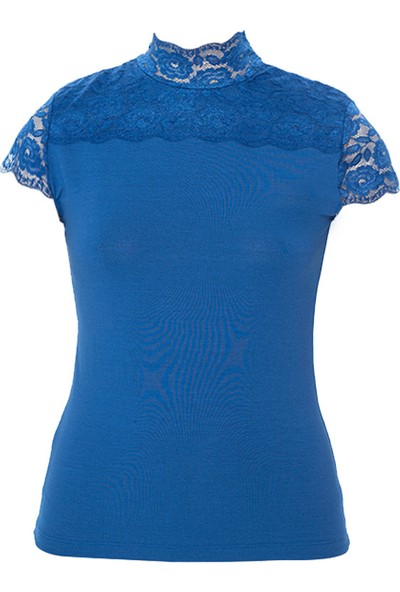 Arancia Dantelli Balıkçı Yaka Kısa Kol