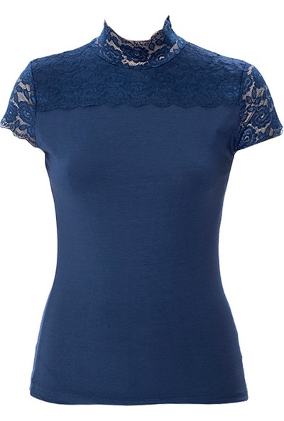 Arancia Dantelli Balıkçı Yaka Kısa Kol Arancia Dantelli Balıkçı Yaka Kısa Kol