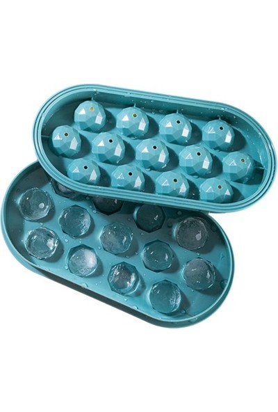 Kitchen Live 13 Bölmeli Kristal Şekil Kapaklı Plastik Buz Kalıbı Kitchen Live 13 Bölmeli Kristal Şekil Kapaklı Plastik Buz Kalıbı