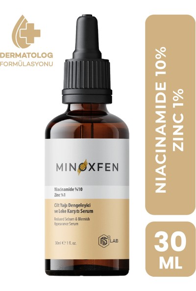 Minoxfen Leke Karşıtı ve Cilt Yağı Dengeleyici Ultra Etki Cilt Bakım Serumu Niacinamide %10 Zinc %1 - 30ML Minoxfen Leke Karşıtı ve Cilt Yağı Dengeleyici Ultra Etki Cilt Bakım Serumu Niacinamide %10 Zinc %1 - 30ML