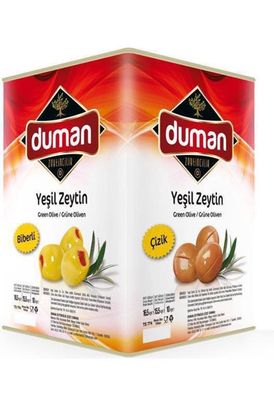 Duman Gurme Biberli Yeşil Zeytin 230-260 Klb 10 kg Duman Gurme Biberli Yeşil Zeytin 230-260 Klb 10 kg