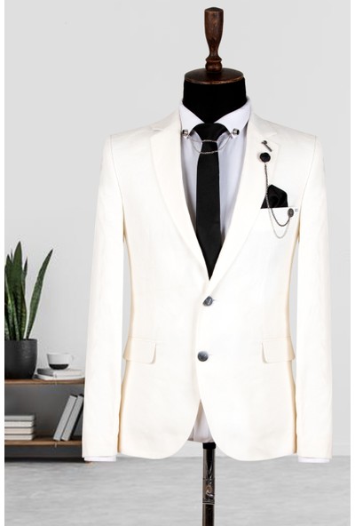 Deepsea Erkek Slim Fit Çift Düğmeli Keten Blazer Ceket 2202270 Deepsea Erkek Slim Fit Çift Düğmeli Keten Blazer Ceket 2202270