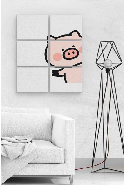 Domuz 6 Parça Mdf Tablo NHL3434