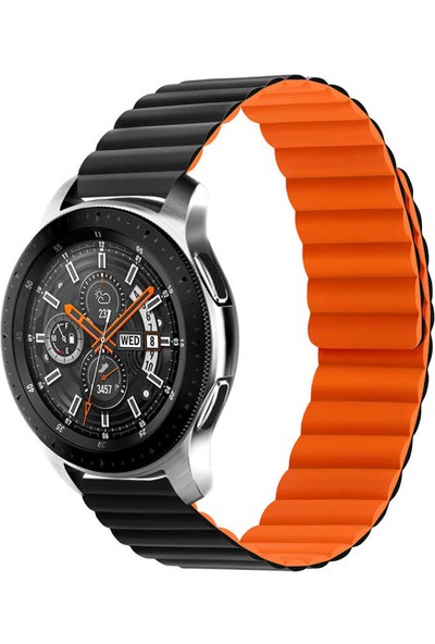 MobaxAksesuar Samsung Galaxy Watch 3 45MM Kordon Renkli Strap Deri Loop Kordon