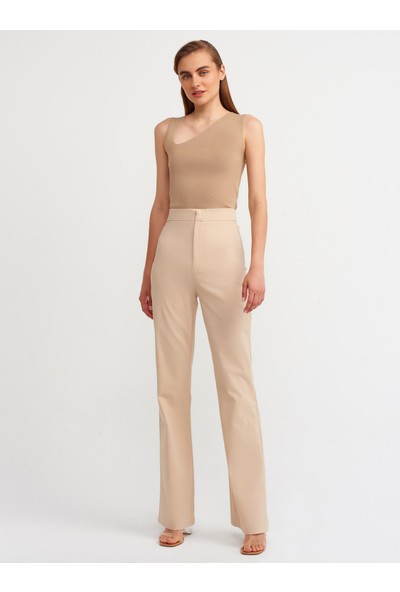 Dilvin 70337 Flare Pantolon-Bej