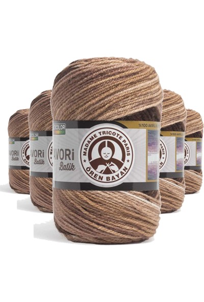 Ören Bayan 5 Adet Favori Batik El Örgü Ipliği 100 gr 911 Ören Bayan 5 Adet Favori Batik El Örgü Ipliği 100 gr 911