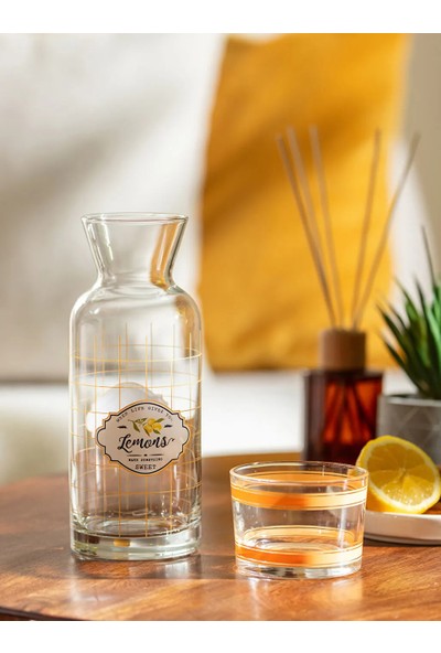 LCW Home Sarı Şık Kapaklı Gold Başucu Sürahi 700 ml Karaf Sürahi Seti 2 Parça Funtex LCW Home Sarı Şık Kapaklı Gold Başucu Sürahi 700 ml Karaf Sürahi Seti 2 Parça Funtex