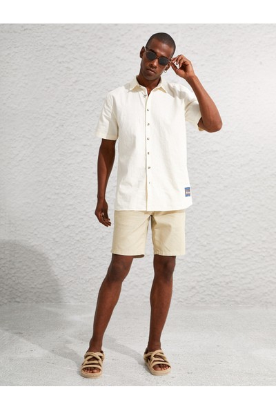 Koton Keten Karışım Chino Şort