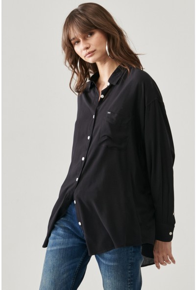 Lee Regular Fit Rahat Kesim Siyah Gömlek