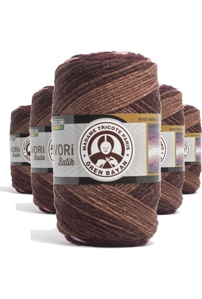 Ören Bayan 5 Adet Favori Batik El Örgü Ipliği 100 gr 906 Ören Bayan 5 Adet Favori Batik El Örgü Ipliği 100 gr 906