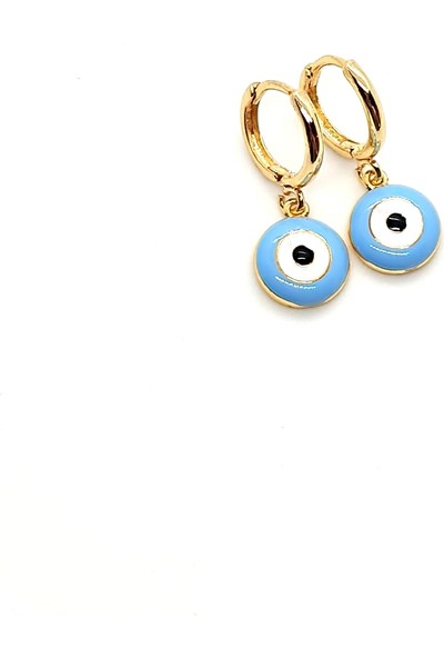 Pag Accessories Altın Kaplama Çelik Nazar Boncuklu Kadın Küpe