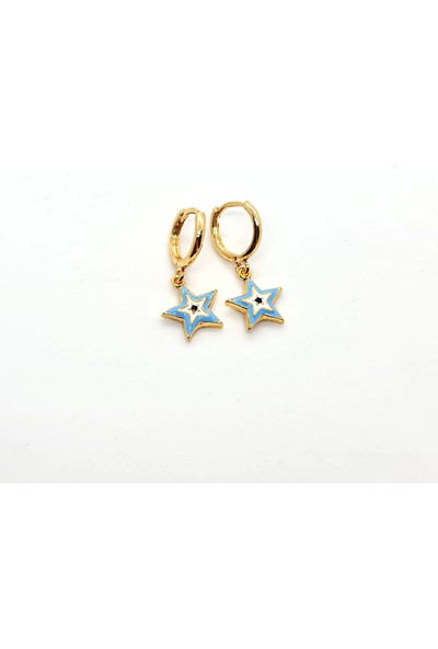 Pag Accessories Altın Kaplama Çelik Yıldız Model Nazar Boncuklu Kadın Küpe Pag Accessories Altın Kaplama Çelik Yıldız Model Nazar Boncuklu Kadın Küpe