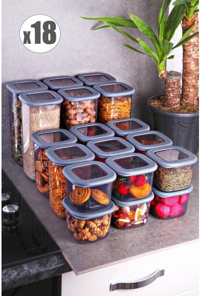 Elasya Hediyelik 18'li Saklama Kabı Seti Süper Set Elasya Hediyelik 18'li Saklama Kabı Seti Süper Set