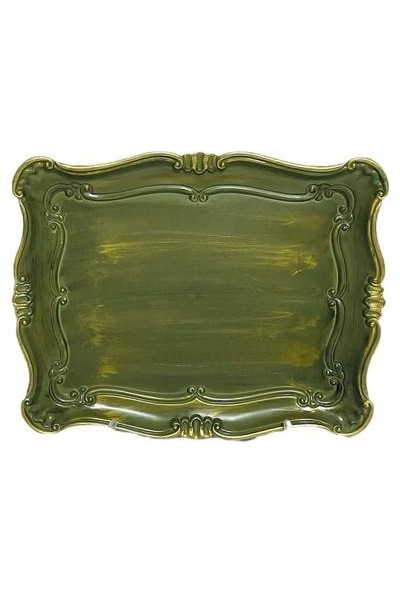 Molino Vintage Sultan Tepsi 31 x 25 cm Haki Yeşil Molino Vintage Sultan Tepsi 31 x 25 cm Haki Yeşil