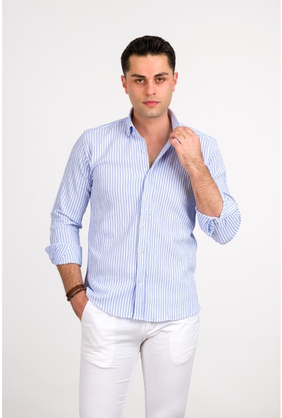 Modtime Slimfit Gofre Kumaş Pamuklu Yazlık Erkek Gömlek Modtime Slimfit Gofre Kumaş Pamuklu Yazlık Erkek Gömlek