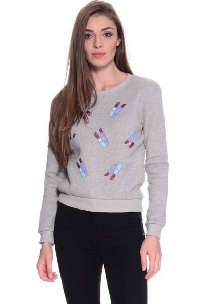 T-Box Sweatshirt, L, Füme Melanj