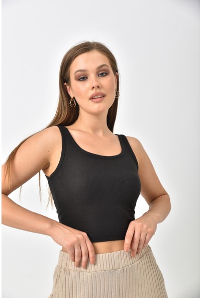 Moviment Siyah Örme Askılı Büstiyer