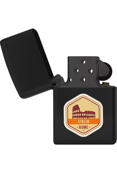 Hero Tasarım Italia Rome Baskılı Siyah Çakmak BLL2211