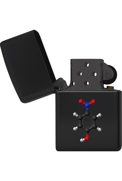 Hero Tasarım Molekul Baskılı Siyah Çakmak BLL2895 Hero Tasarım Molekul Baskılı Siyah Çakmak BLL2895