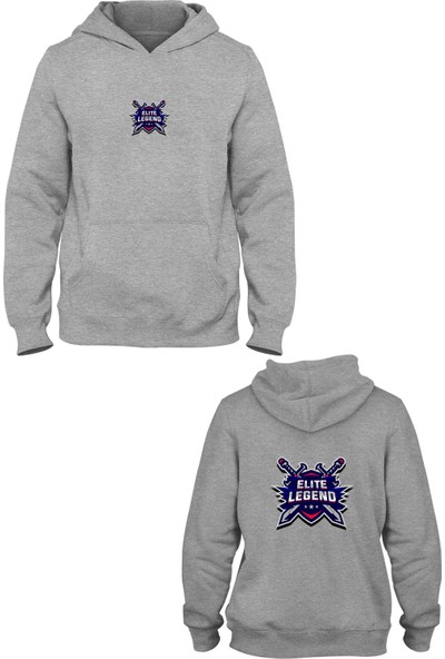 Elite Legend Ön Arka Baskılı Kapşonlu Sweatshirt BLL1746