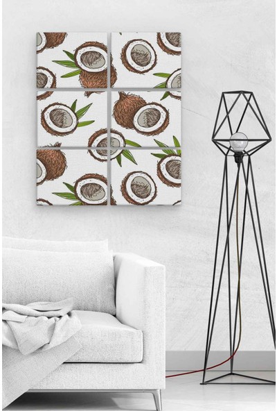 Hero Tasarım Fruit 6 Parça Ahşap Mdf Tablo NHL3851