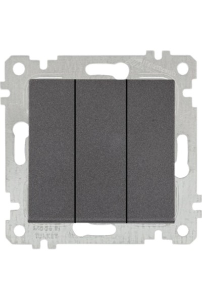 Rita Füme Mek+Tuş Üçlü Anahtar Mutlusan