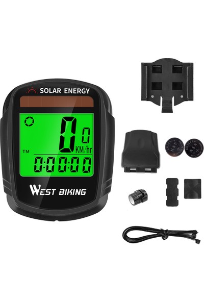 West Biking Güneş Enerjili Bisiklet Bilgisayar Kablosuz Su Geçirmez (Yurt Dışından) West Biking Güneş Enerjili Bisiklet Bilgisayar Kablosuz Su Geçirmez (Yurt Dışından)