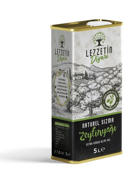 Lezzetin Diyarı Soğuk Sıkım Naturel Sızma Zeytinyağı 5 L Lezzetin Diyarı Soğuk Sıkım Naturel Sızma Zeytinyağı 5 L
