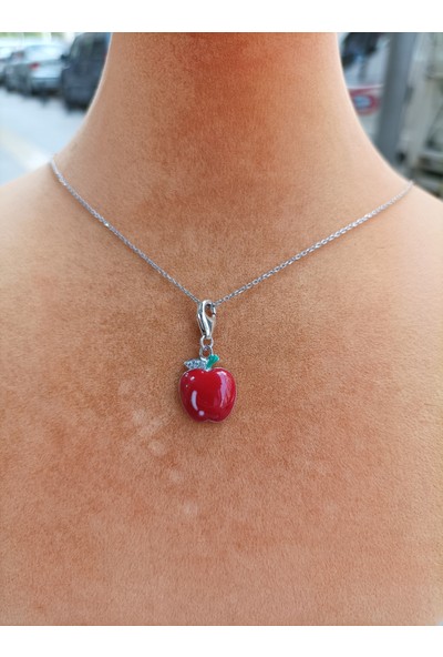 Firuze Gümüş Elma Model Gümüş Kolye Firuze Gümüş Elma Model Gümüş Kolye