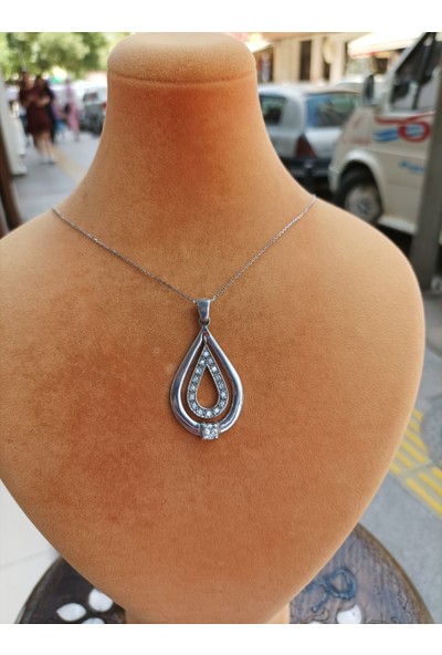 Firuze Gümüş Damla Gümüş Kolye Firuze Gümüş Damla Gümüş Kolye