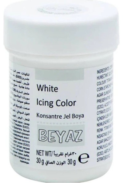 Beyaz Jel Gıda Boyası 30 gr