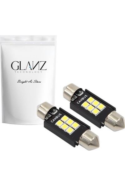 Glanz Canbus C5W Sofit LED Tavan Plaka Ampül 36MM 2 Adet Beyaz LED Ampul Glanz Canbus C5W Sofit LED Tavan Plaka Ampül 36MM 2 Adet Beyaz LED Ampul