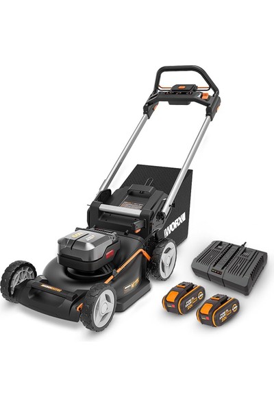 Worx WG749E 40VOLT 4.0AH. Li-Ion 46CM Profesyonel Kömürsüz Şarjlı Çim Biçme Worx WG749E 40VOLT 4.0AH. Li-Ion 46CM Profesyonel Kömürsüz Şarjlı Çim Biçme