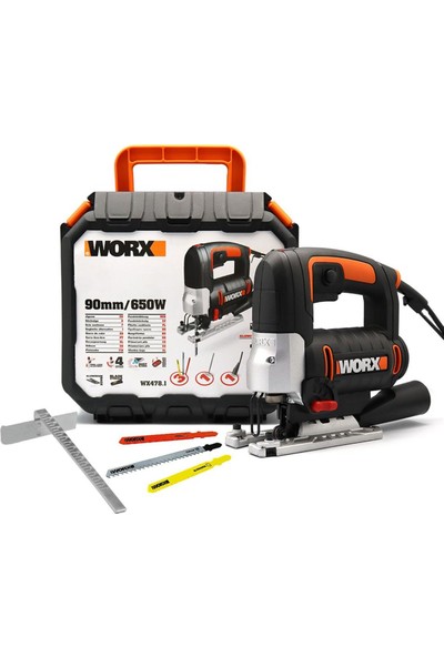 Worx WX478.1 650WATT Profesyonel Devir Ayarlı Dekupaj Testere Worx WX478.1 650WATT Profesyonel Devir Ayarlı Dekupaj Testere