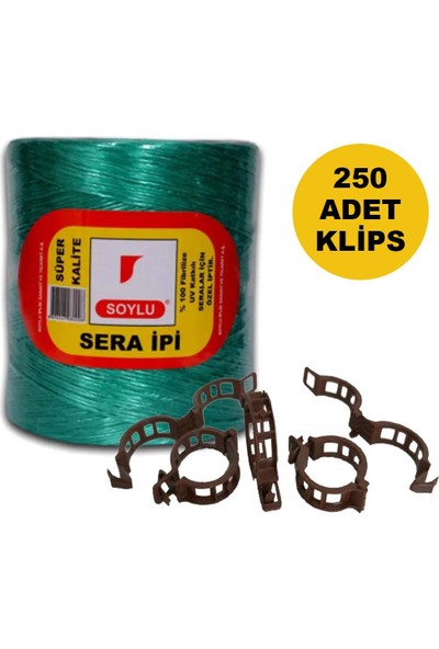 Sera Trend Soylu Sera Ipi Ve Bitki Klipsi Fide Bağlama Ipi 250 Adet Her Bitkiyle Uyumlu Bitki Klipsi Sera Trend Soylu Sera Ipi Ve Bitki Klipsi Fide Bağlama Ipi 250 Adet Her Bitkiyle Uyumlu Bitki Klipsi