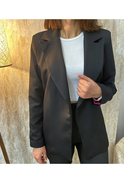 Nur Sandıkçı Fashion Siyah Blazer Ceket