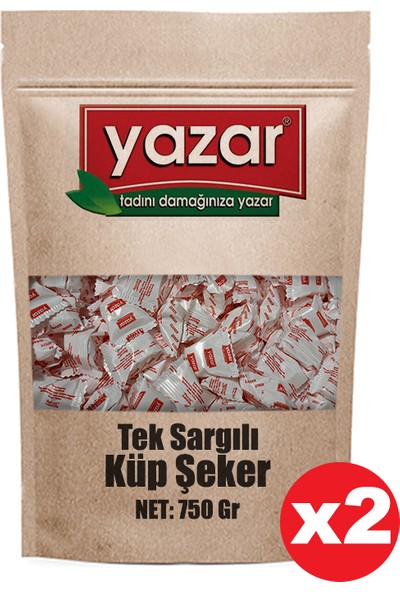 Yazar Tek Sargılı Küp Şeker 2 x 750 gr Yazar Tek Sargılı Küp Şeker 2 x 750 gr